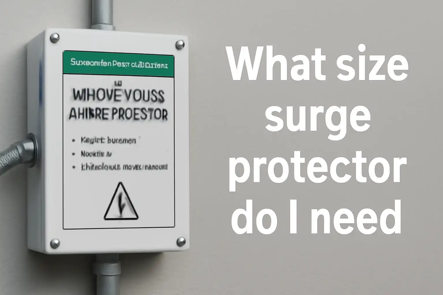 What size surge protector do I need?