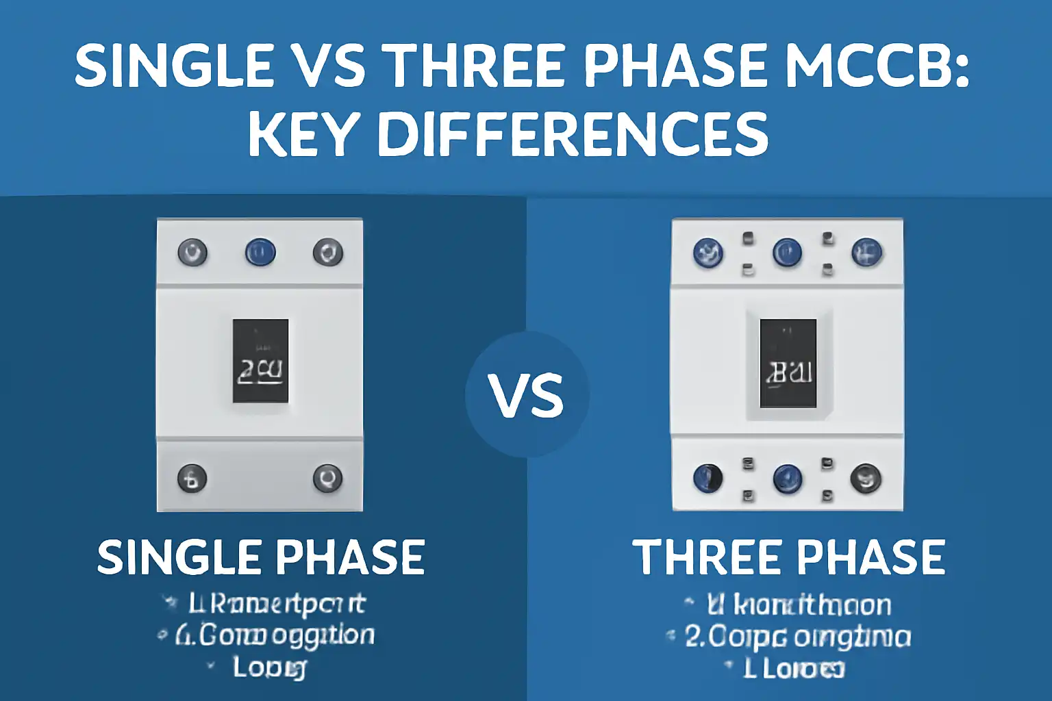 Single vs Three Phase MCCB: Key Differences