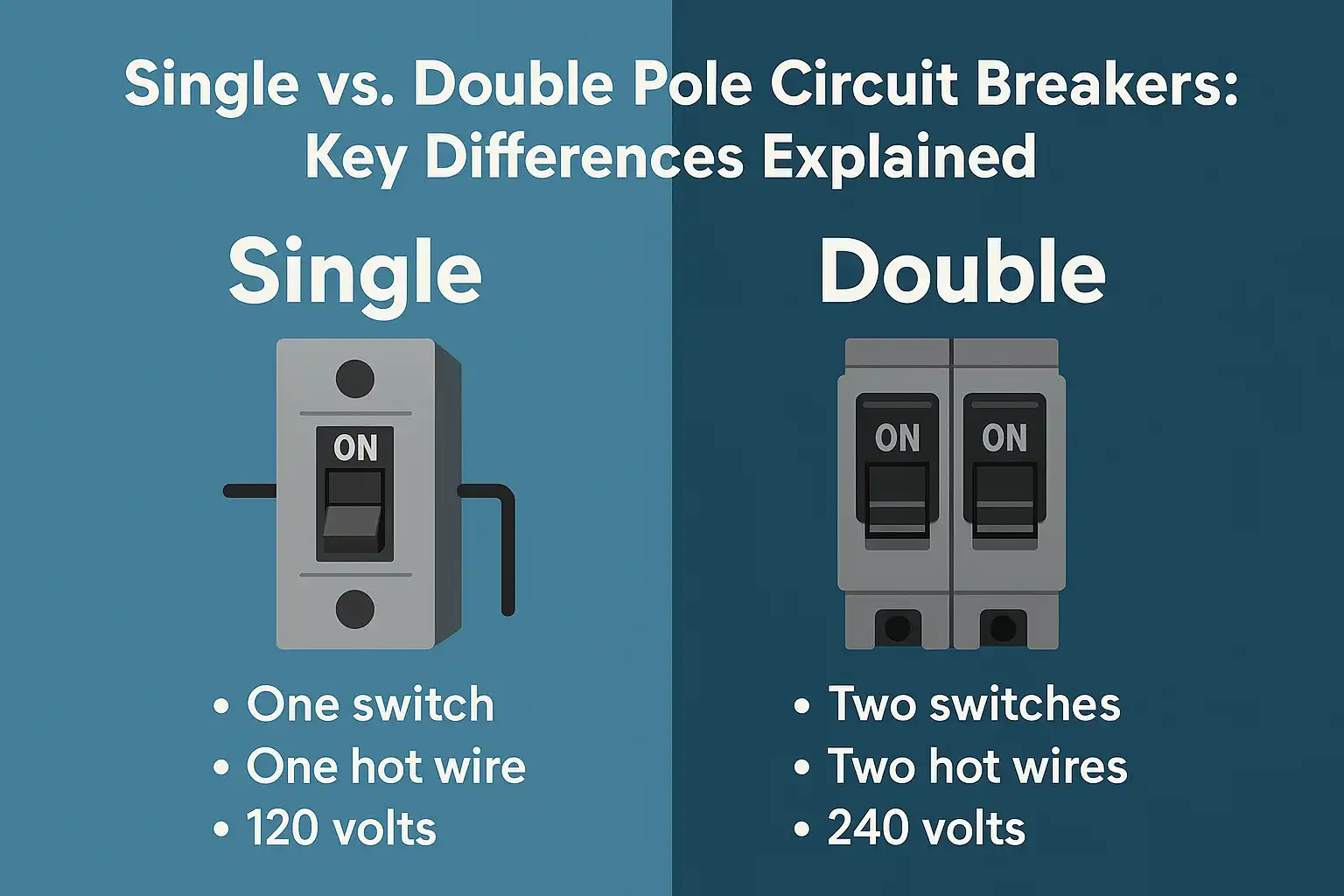 Single vs. Double Pole Circuit Breakers: Key Differences Explained