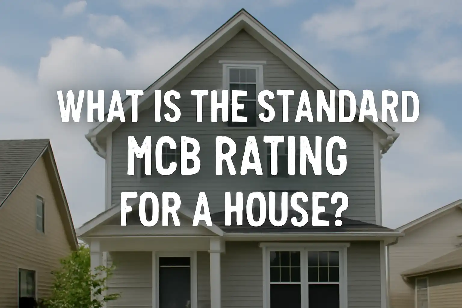What Is the Standard MCB Rating for a House