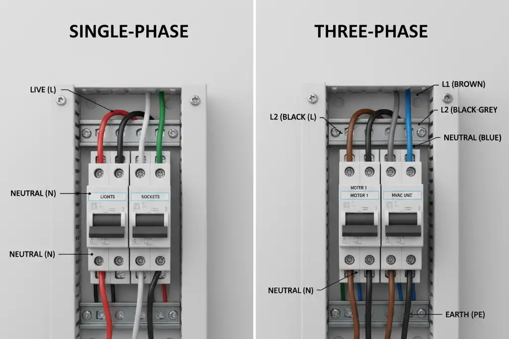 Differences in Circuit Breaker Installation: Single vs Three Phase