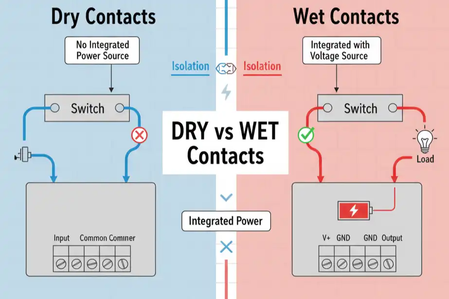 Essential Guide to Identifying and Wiring Dry vs Wet Contacts Safely